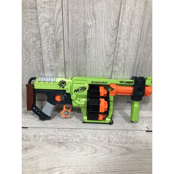Nerf | Toys | Nerf Zombie Strike Doominator Dominator 24 Dart Gun ...